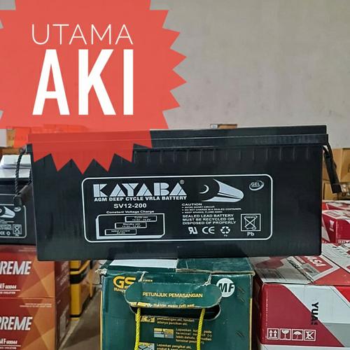 Jual AKI UPS KAYABA DEEP CYCLE VRLA BATTERY SV 12-200 12V 200Ah SOLAR ...
