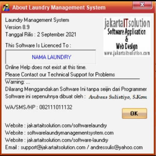 Jual Software Laundry Management System Aplikasi Program Kasir Loundry ...