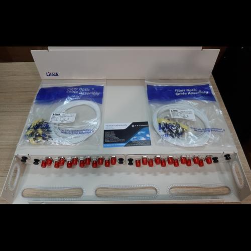 Jual LITECH ODF OTB RACK 24 CORE ADAPTER FC OM2 MULTIMODE FIBER OPTIK ...
