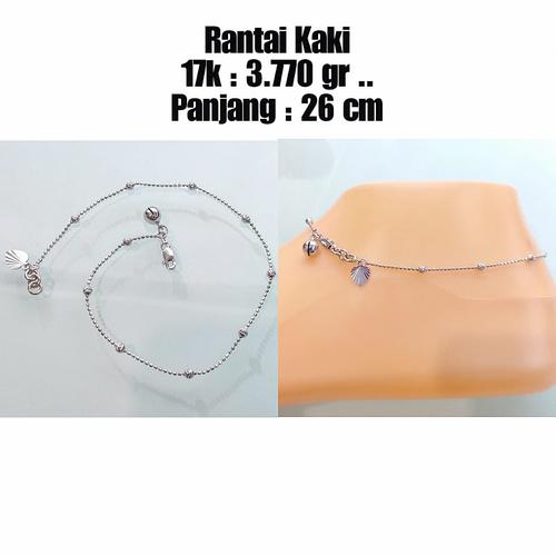 Jual Rantai Kaki Emas / Mas Putih 75% Berat 3.770 Gram Panjang 26Cm ...