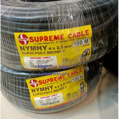 Jual Kabel Supreme NYYHY 4 x 2.5 SUPREME Meteran Serabut Hitam 4 x 2,5 mm - Jakarta Pusat ...