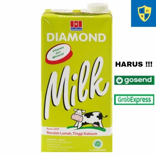 Jual susu diamond uht milk full cream 1 liter susu segar susu sapi ...