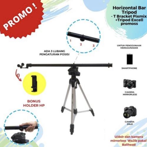 Jual Horizontal Bar For Tripod Fotografi Photography Studio Kamera ...