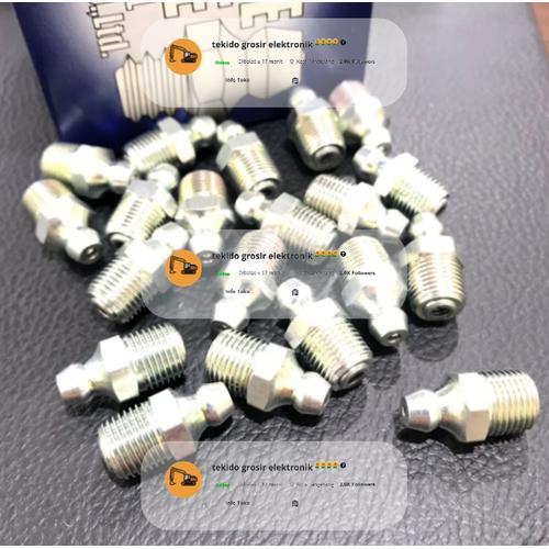 Jual Nepel Grease 1/8" 1/8 inch Lurus MURAH / Fitting Grease Komatsu 1/ ...