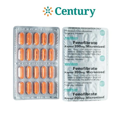 Jual FENOFIBRATE 200MG 1 BLISTER ISI 20 KAPSUL / GEN-MEDIKON ...