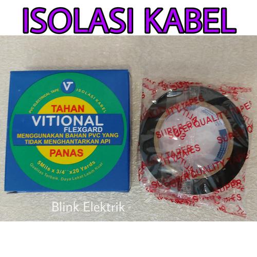 Jual Isolasi listrik hitam (isolasi kabel listrik) VITIONAL - Nitto ...