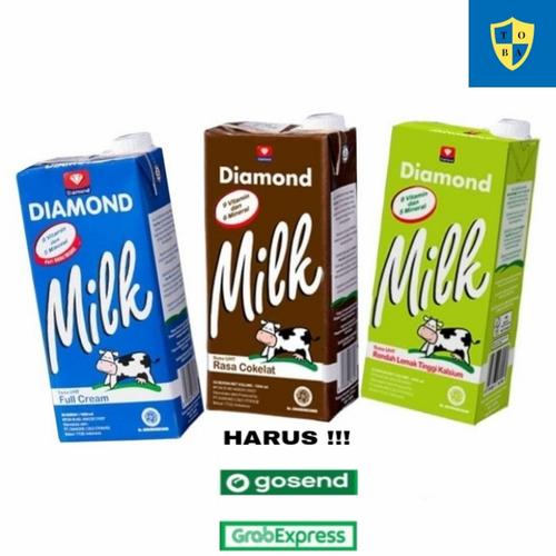 Jual susu diamond uht milk full cream 1 liter susu segar susu sapi ...