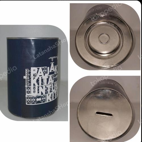 Jual Celengan kaleng buka tutup Custom design Tinggi 14 diameter 10 ...