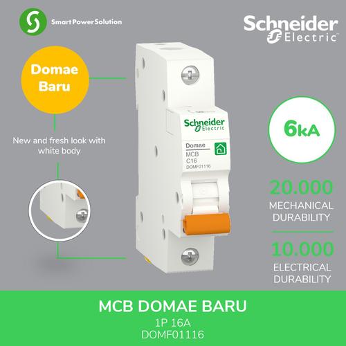 Promo Schneider New Domae Mcb 16A - 1P 6ka - DOMF01116 - Jakarta Pusat - Smart Power Solution ...