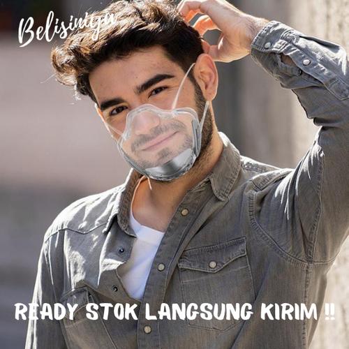 Jual Masker premium transparan acrylic masker warna bening new model ...