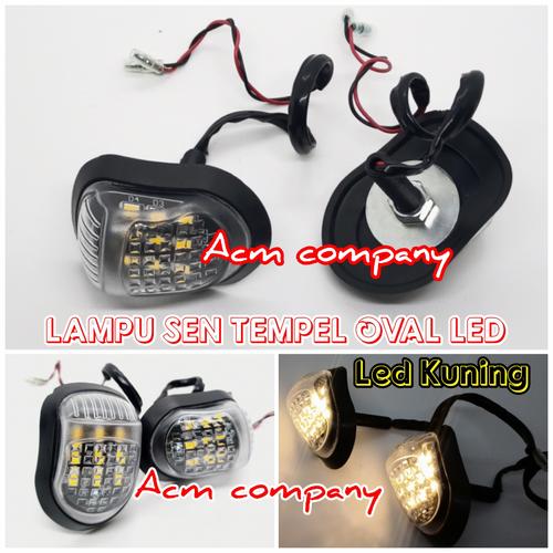 Jual LAMPU SEN SEIN TEMPEL FAIRING OVAL LED KUNING SEPASANG UNIVERSAL MOTOR - Kuning - Jakarta ...