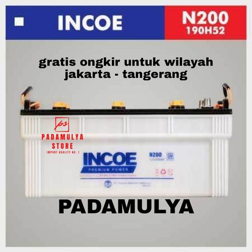 Jual Aki Basah Incoe N200 Premium 12V 200Ah 190H52 Battery Kapal Truck ...