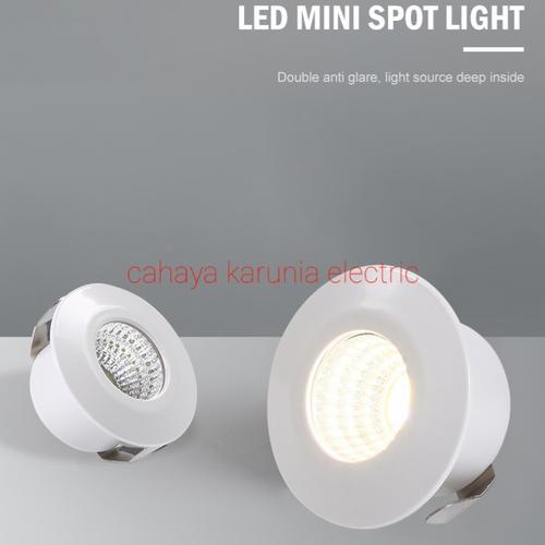Jual lampu downlight mini led 1 watt / lampu lemari / spotlight mini ...