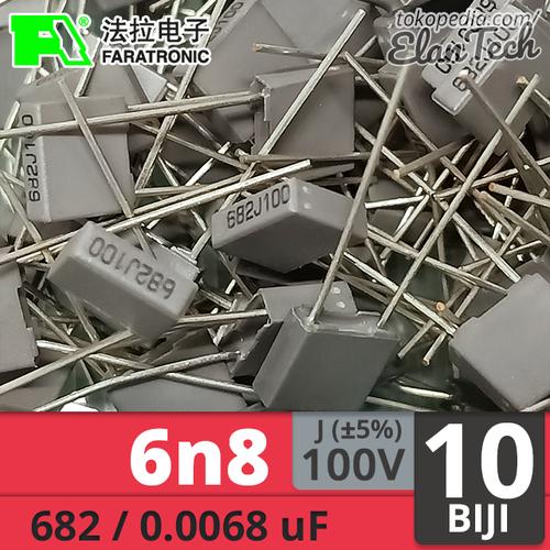 Jual Kapasitor MKM 6.8nF 6n8 / 682 / 100V J 10 pcs Capacitor Pack ...