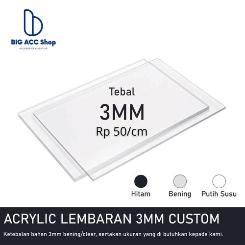 Jual Acrylic Lembaran 3mm Custom - Kota Surabaya - bigaccshop | Tokopedia