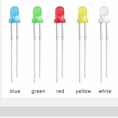 Jual Merah Hijau Kuning Biru Putih LED 3mm 3 mm Lampu kecil - Merah ...