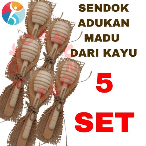 Jual SENDOK dan ADUKAN MADU SET dari KAYU cocok untuk MINUM MADU - 5 ...