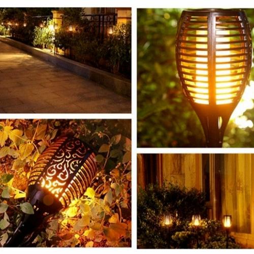 Jual Lampu obor 51 LED tenaga surya lampu api taman tancap solar ...