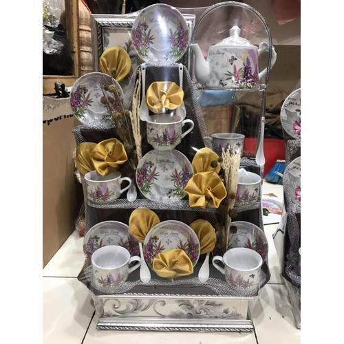 Jual Tea set + box kayu /Parcel Pecah Belah Mewah - Parcel Piring Set ...