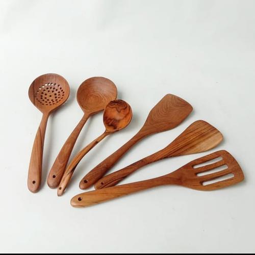 Jual Wooden Cooking Spoon / Spatula Kayu / Sodet Kayu / Sutil Kayu Set ...