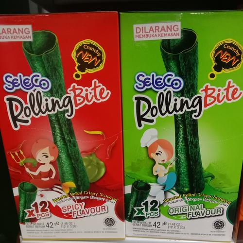 Jual Seleco ROLLING BITE seaweed nori rasa SPICY /ORIGINAL ( isi 12 ...