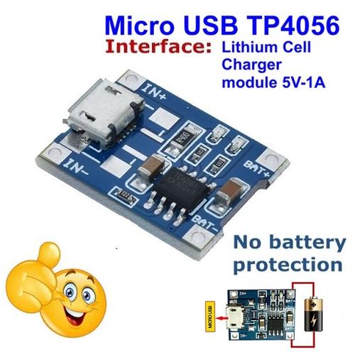 Jual TP4056 Micro USB Lithium Battery Charging Module Output 5A ...