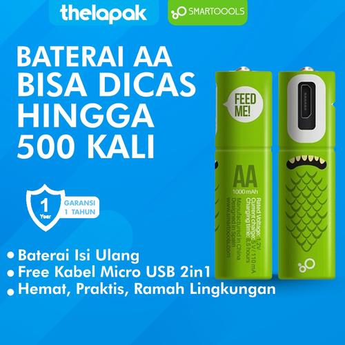 Promo Smartoools Microbatt Baterai Cas AA Isi Ulang dengan Micro USB 2 pcs - Kota Surabaya ...