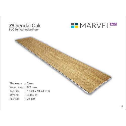 Jual Lantai Vinyl Sticker Marvel Motif Kayu Sendai Oak Tebal 2mm Per ...