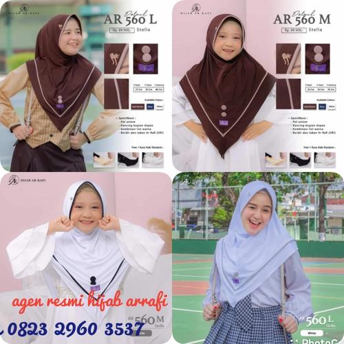 Jual sragam sekolah anak SD/SMP/SMA/Mts / MA jilbab hijab instan arrafi ...