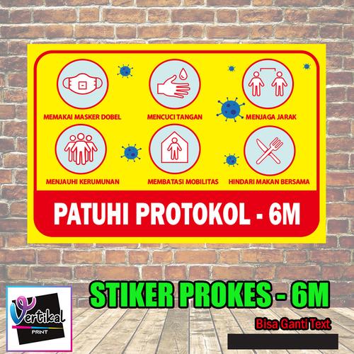 Jual Stiker Protokol Kesehatan 6M Sticker Hires - Jakarta Barat ...