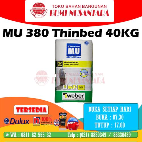 Jual Semen MU 380 40kg MU Thinbed 40kg Mortar Utama Thinbed Semen Hebel ...