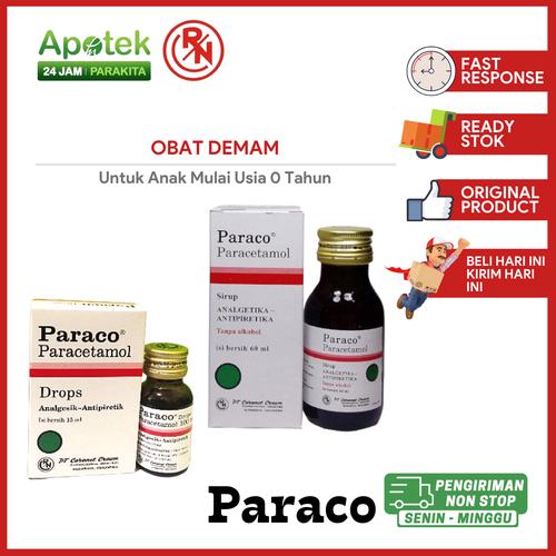 Jual Paraco Sirup Paracetamol Demam dan Anti Nyeri Drops Untuk Anak ...
