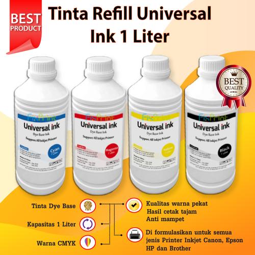 Jual Tinta Universal Black 1 Liter, Tinta Refill Printer Dye Base ...