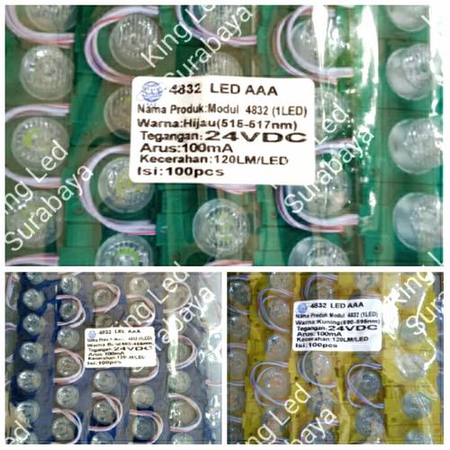 Jual LED Modul 1.5W 24V Warna 1LED 1 Module Isi 100 Lampu Neon Box ...