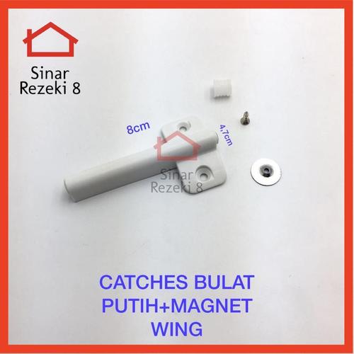 Jual Catches Bulat Plastik + Magnet Wing / Push Open Pintu Lemari Kayu ...