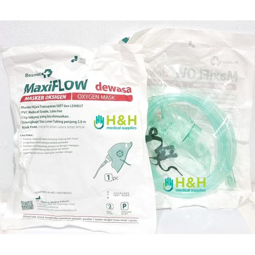 Jual Maxiflow Dewasa /Oxygen Face Mask /Masker Oksigen /Oxygen Mask 02 ...