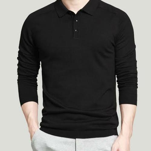 Jual POLO LENGAN PANJANG HITAM - KAOS POLO PANJANG LAKOS - POLO SHIRT ...