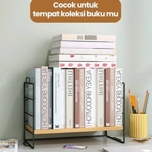 Jual Starlight Rak Buku Kayu Organizer Rak Stationery Susun Rak Meja ...