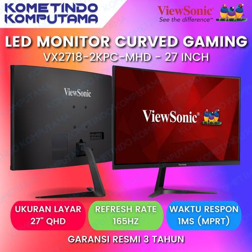 Jual 27" ViewSonic VX2718-2KPC-MHD 165HZ 1ms CURVED QHD LED Monitor ...