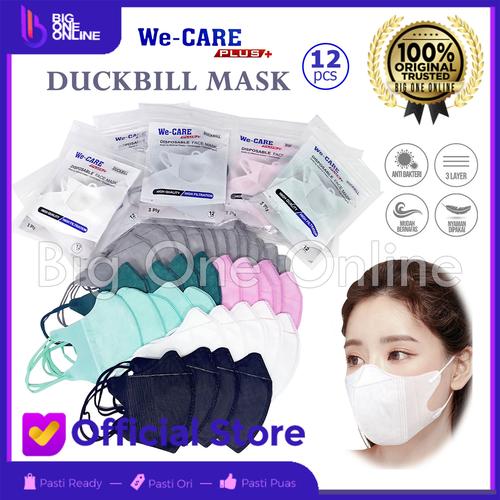 Promo Masker Duckbill Putih Hitam Masker 3D 3 Ply Masker Dakbil Hitam ...