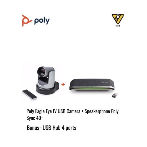 Jual Poly Eagle Eye IV USB Camera + 1 Unit Speakerphone Poly Sync 4 ...