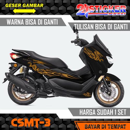 Promo Cutting Sticker All New Nmax hitam naga CSMT3 Stiker lis striping ...