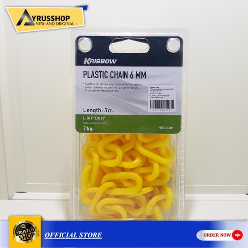 Jual Rantai Plastik 6mm Krisbow Plastic Chain/Rante Pembatas/Dekorasi ...