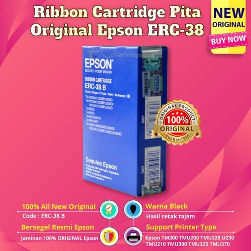 Jual Ribbon TMU220 TMU 220 ERC 38 ERC38 Black Pita Printer Epson TM ...