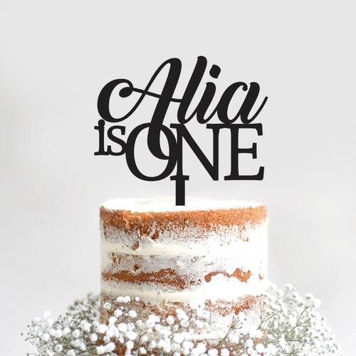 Jual Custom Cake Topper Happy Birthday Modern Baby One Month One Year ...