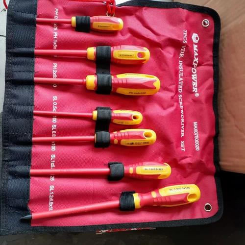 Jual Obeng Listrik set 7pcs 1000V, insulated screwdriver set MAXPOWER - Jakarta Pusat - Queen ...