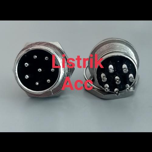 Jual Konektor Mic Female 8 pin Icom Alinco Kenwood / Jack Female 8 pin ...