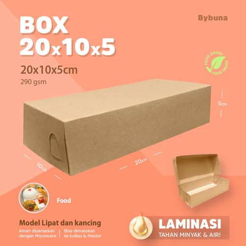 Promo BOX 20x10x5 KRAFT LARGE PAPER KERTAS COKLAT KOTAK MAKAN KOTAK ...