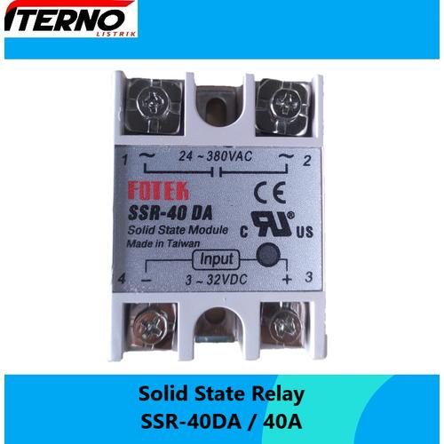 Jual Solid State Relay SSR-40DA Fotek SSR40DA 40A - Kota Tangerang - ITERNO LISTRIK | Tokopedia