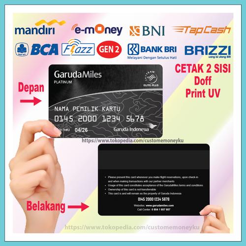 Jual KARTU EMONEY MANDIRI BCA GEN 2 BNI BRI GARUDA CARD HITAM BLACK ...